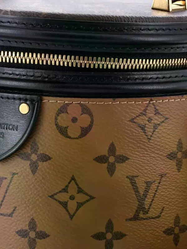 LOUIS VUITTON Cannes Handbag Reverse Monogram Canvas Satchel - Brown