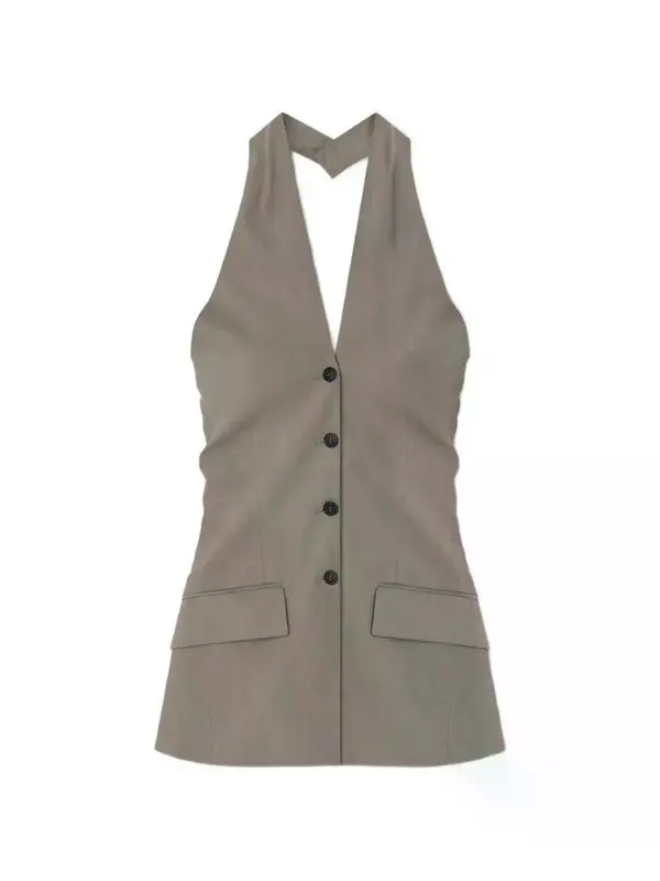Nanushka Tarsila Tailored Halterneck Top