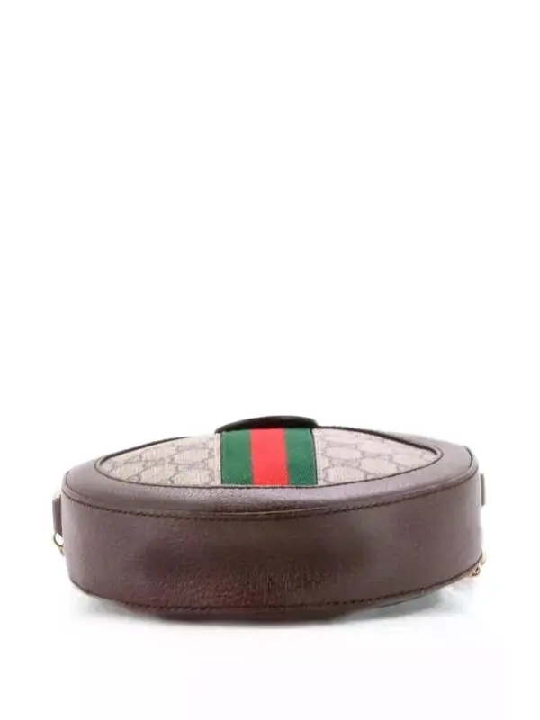 Gucci Ophidia Round Shoulder Bag Gg Coated Canvas Mini Crossbody Bag