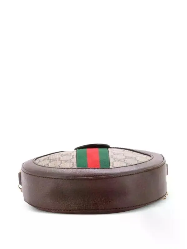 Gucci Ophidia Round Shoulder Bag Gg Coated Canvas Mini Crossbody Bag