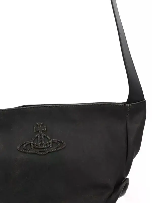 VIVIENNE WESTWOOD Small Maxime Leather Shoulder Bag - Black