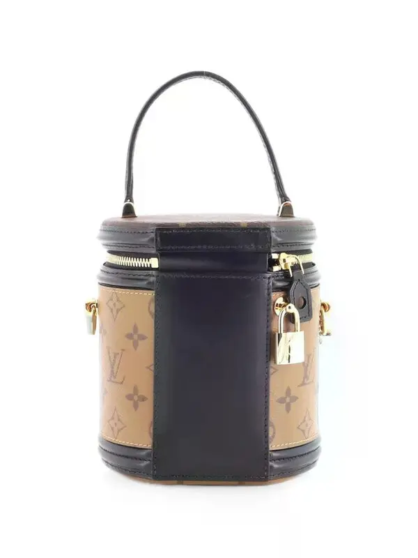 LOUIS VUITTON Cannes Handbag Reverse Monogram Canvas Satchel - Brown
