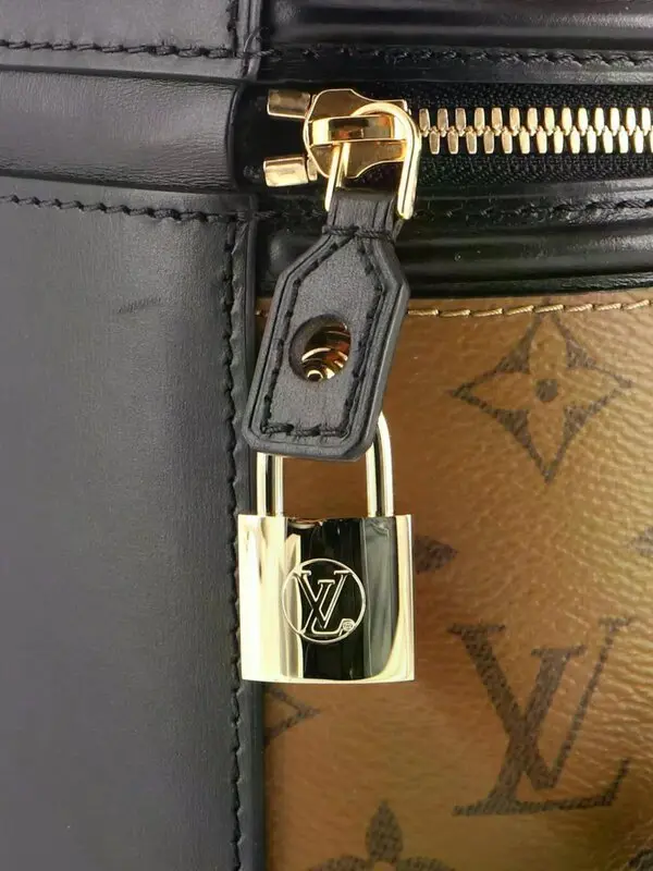 LOUIS VUITTON Cannes Handbag Reverse Monogram Canvas Satchel - Brown