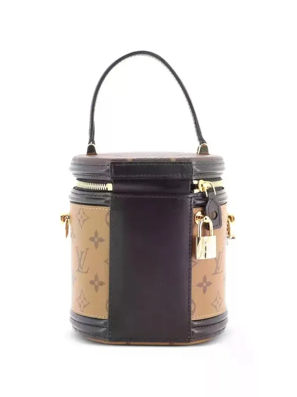 LOUIS VUITTON Cannes Handbag Reverse Monogram Canvas Satchel - Brown
