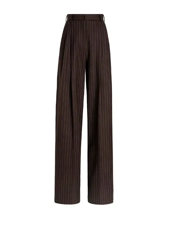 Dolce & Gabbana Pinstripe Wool Trousers - Multicolor