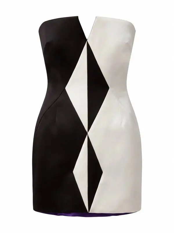 Versace Silk Duchesse Mini Dress