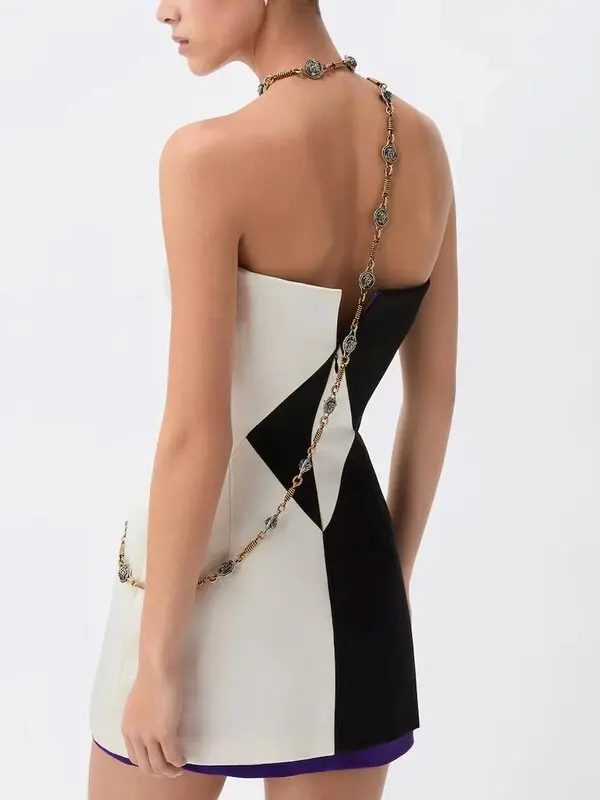 Versace Silk Duchesse Mini Dress