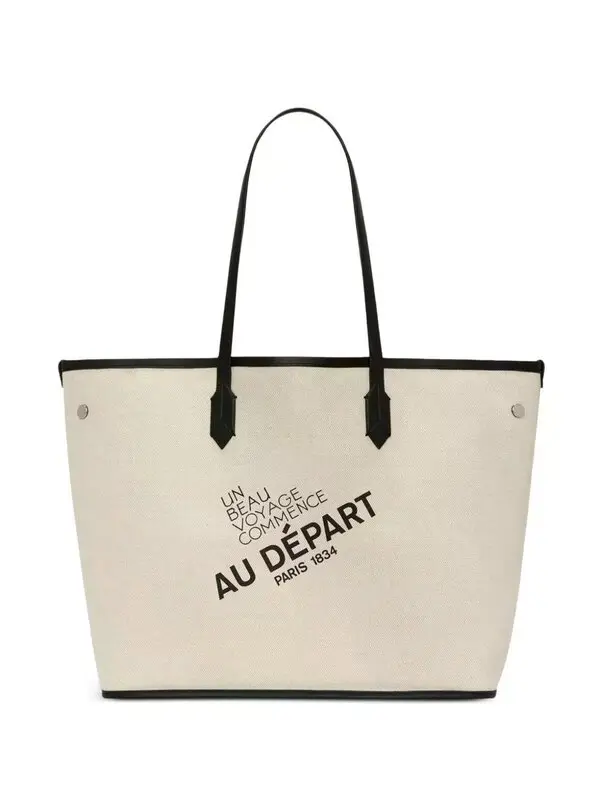AU DEPART Reversible Geometric-print Shoulder Bag