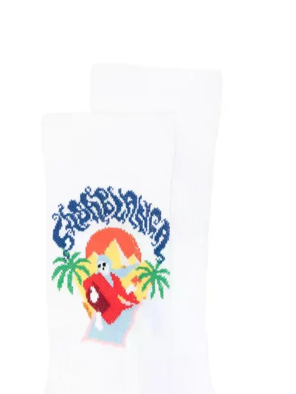 Casablanca Graphic-knit Socks