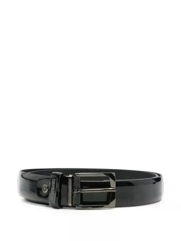 CARLO PIGNATELLI Patent-finish Logo-plaque Belt