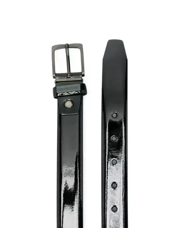 CARLO PIGNATELLI Patent-finish Logo-plaque Belt