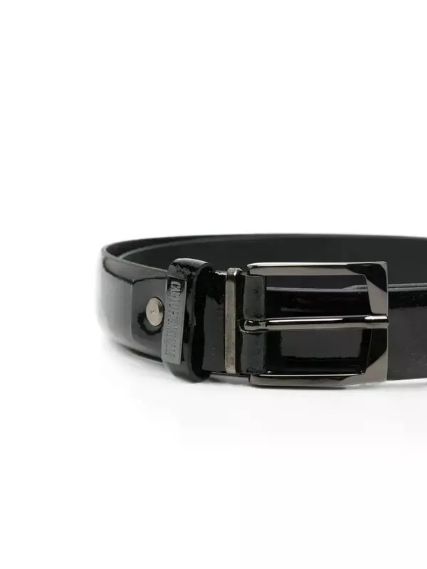CARLO PIGNATELLI Patent-finish Logo-plaque Belt