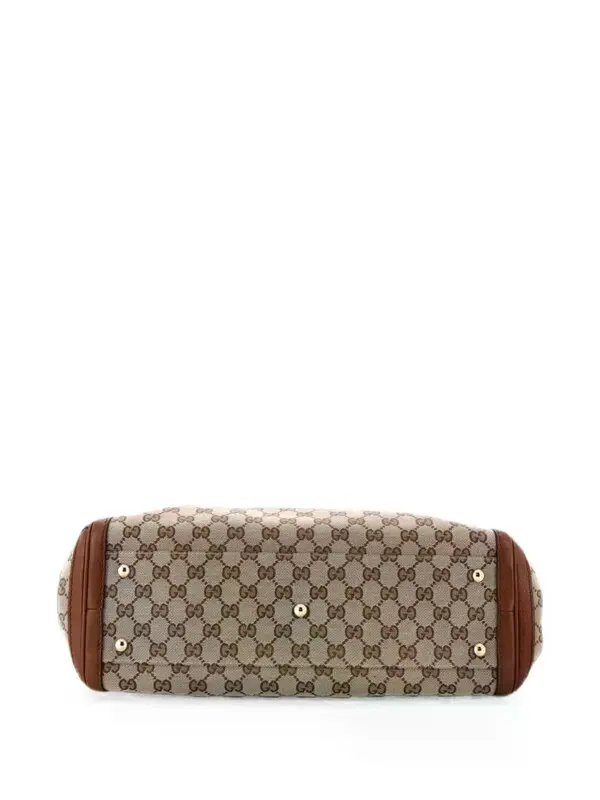 Gucci Bella Gg Canvas With Leather Medium Tote Bag