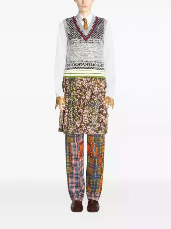 Dries Van Noten Viscose Skirt Trousers - Orange