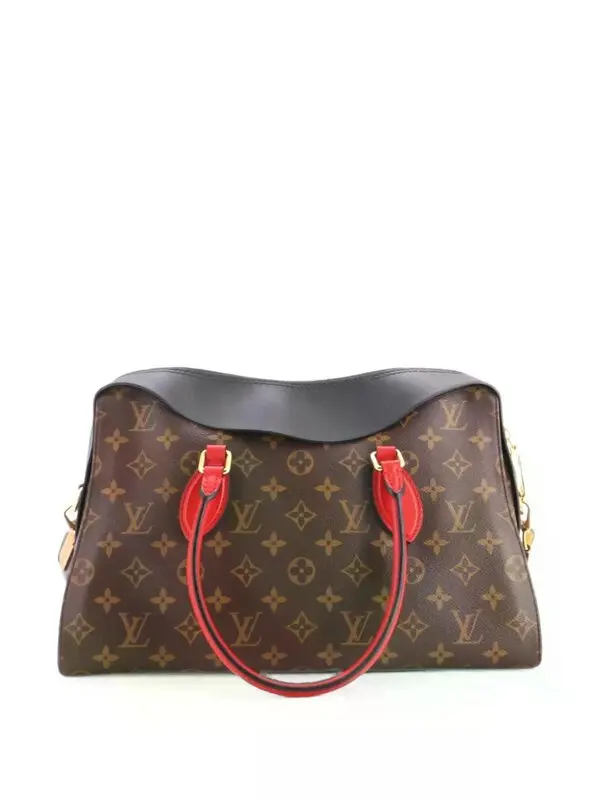 LOUIS VUITTON Tuileries Handbag Monogram Canvas With Leather Satchel