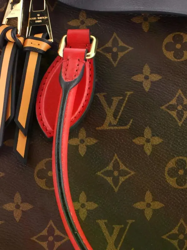 LOUIS VUITTON Tuileries Handbag Monogram Canvas With Leather Satchel - Black