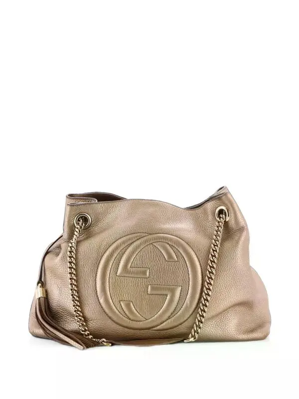 Gucci Soho Chain Strap Leather Medium Shoulder Bag - Gold