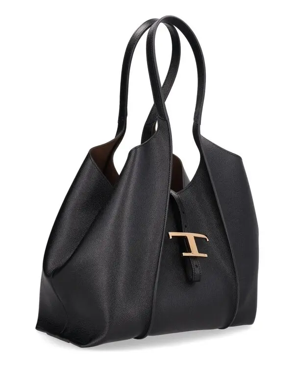 TOD'S T Timeless Small Shopping Bag - Black