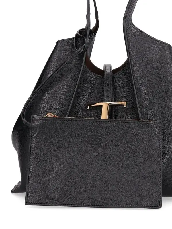 TOD'S T Timeless Small Shopping Bag - Black