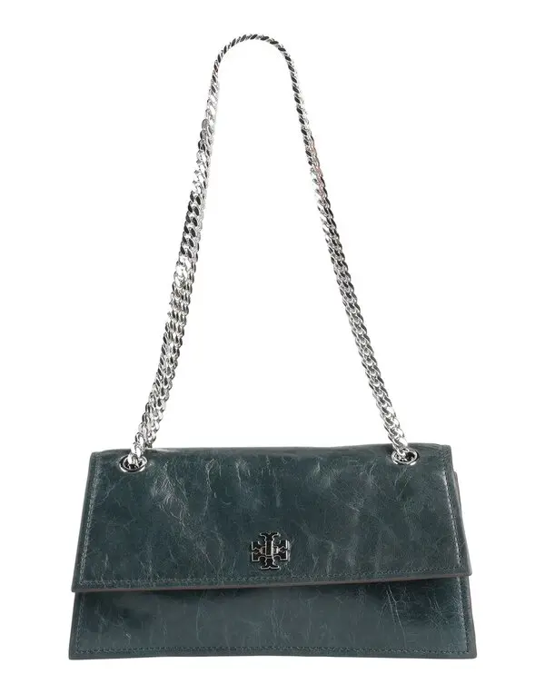 Tory Burch Shoulder Bag Deep Teal Leather - Green