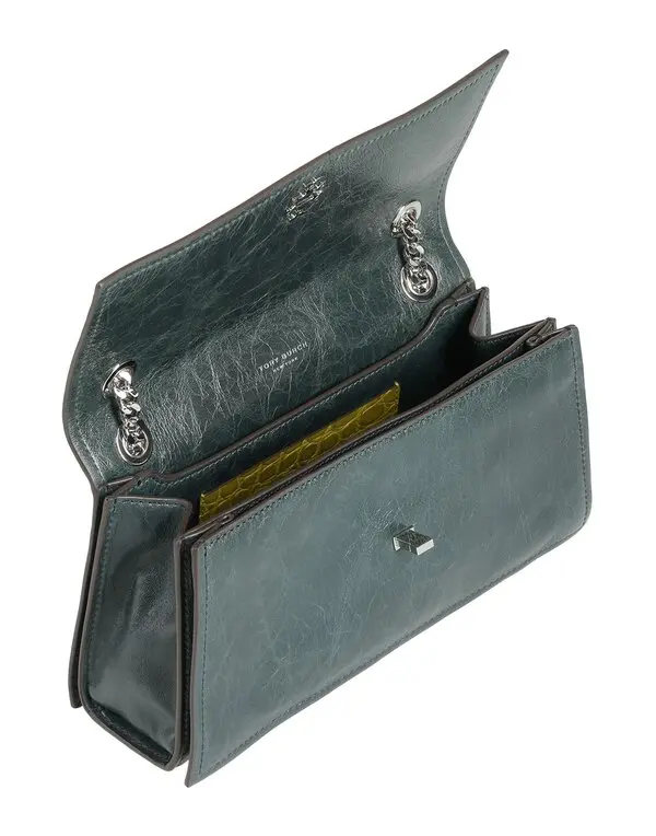 Tory Burch Shoulder Bag Deep Teal Leather - Green