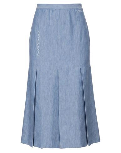 Marni Midi Skirt Size Virgin Wool, Silk - Light Blue