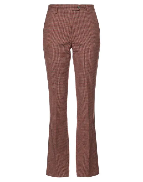 Aspesi Pants Burgundy Size Virgin Wool, Elastane