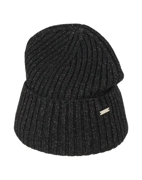 Armani Exchange Hat Size Polyamide, Wool, Viscose, Metallic Fiber, Cashmere - Black