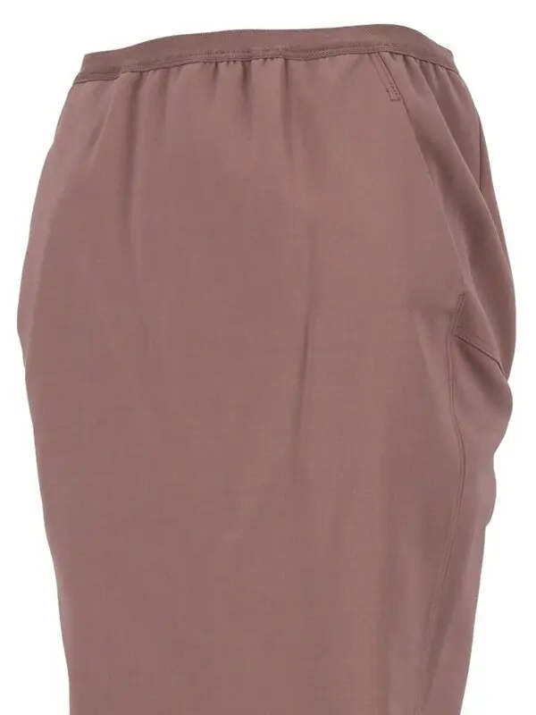 Rick Owens Soft Pillar Long Skirt In Stretch Wool