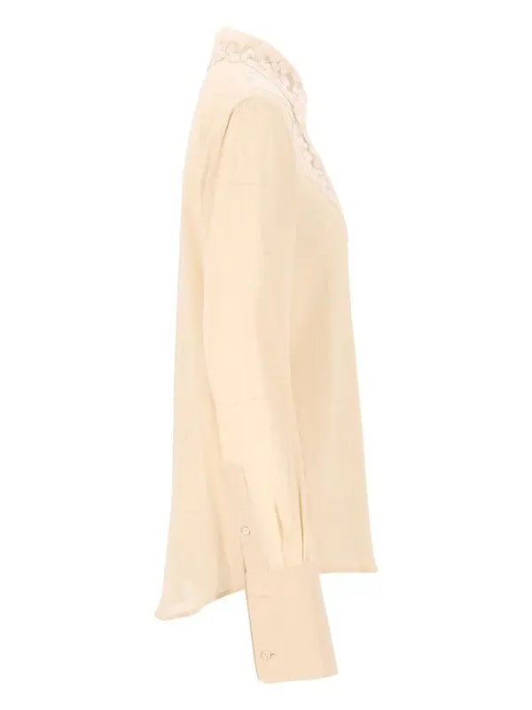 Fendi Parchment-colored Georgette Shirt - Cream
