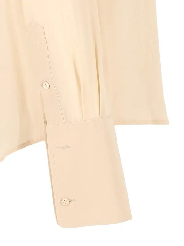 Fendi Parchment-colored Georgette Shirt - Cream