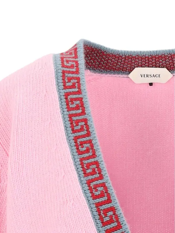 Versace Wool And Cashmere Cardigan - Multicolor
