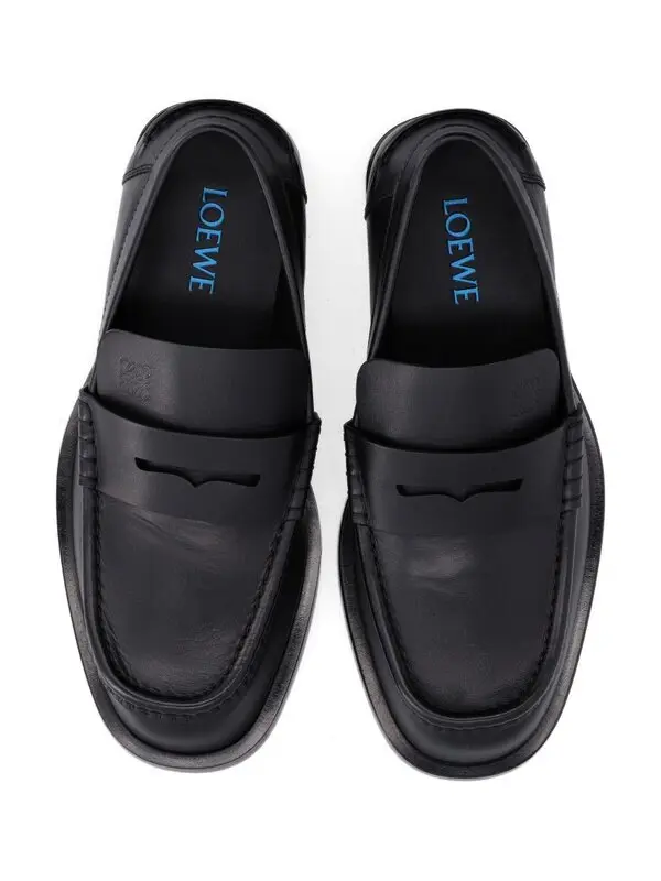 Loewe Bobine Moccasin In Shiny Calfskin