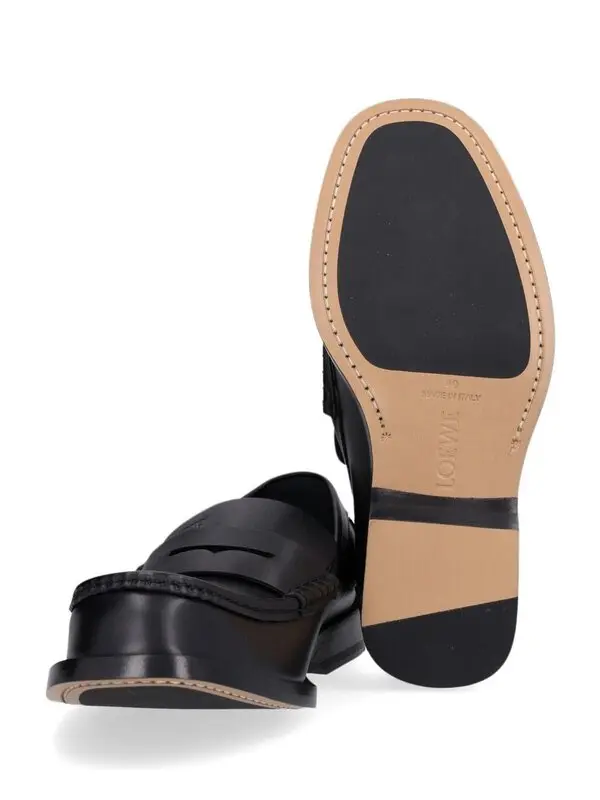 Loewe Bobine Moccasin In Shiny Calfskin