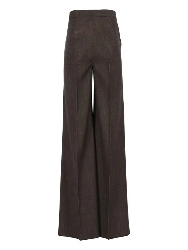 Max Mara Denim-effect Wool Trousers