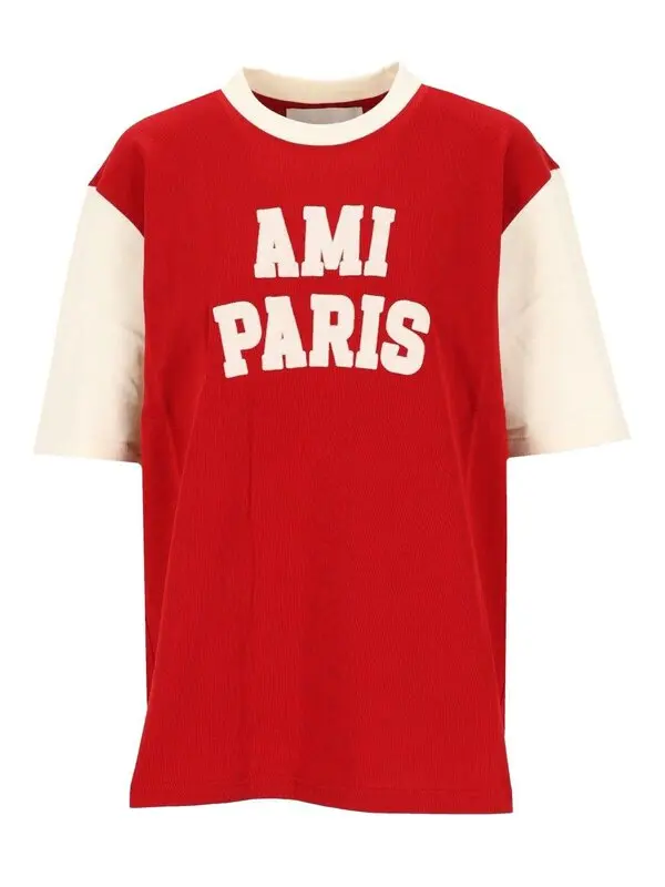 AMI Paris Heavy Jersey T-shirt - Red