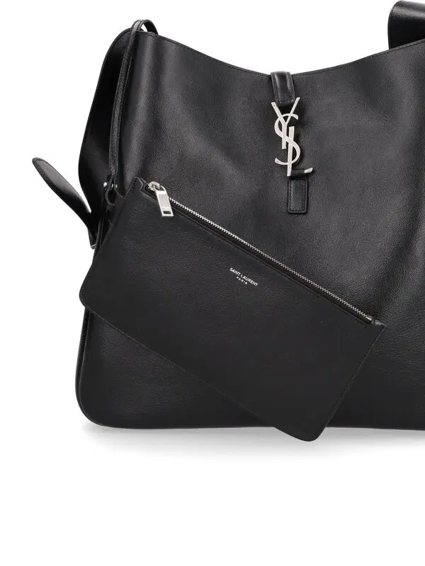 Saint Laurent Le 5 À 7 Maxi Hobo Bag In Textured Leather