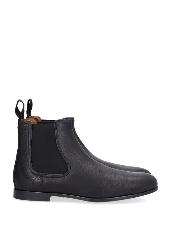 FERRAGAMO Deerskin Chelsea Boots - Black