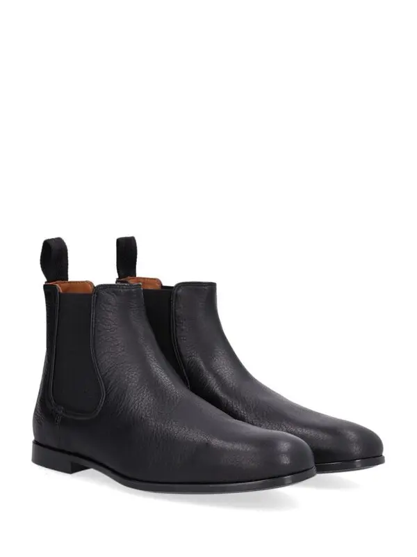 FERRAGAMO Deerskin Chelsea Boots - Black
