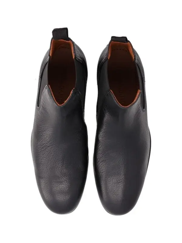 FERRAGAMO Deerskin Chelsea Boots - Black