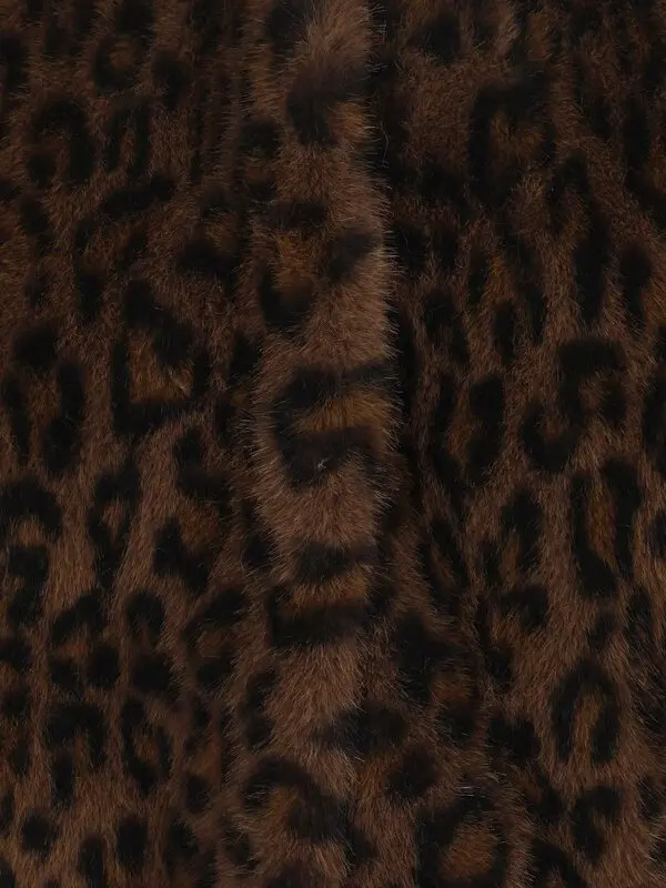 ROTATE BY BIRGER CHRISTENSEN Short Leopard-print Faux Fur Jacket