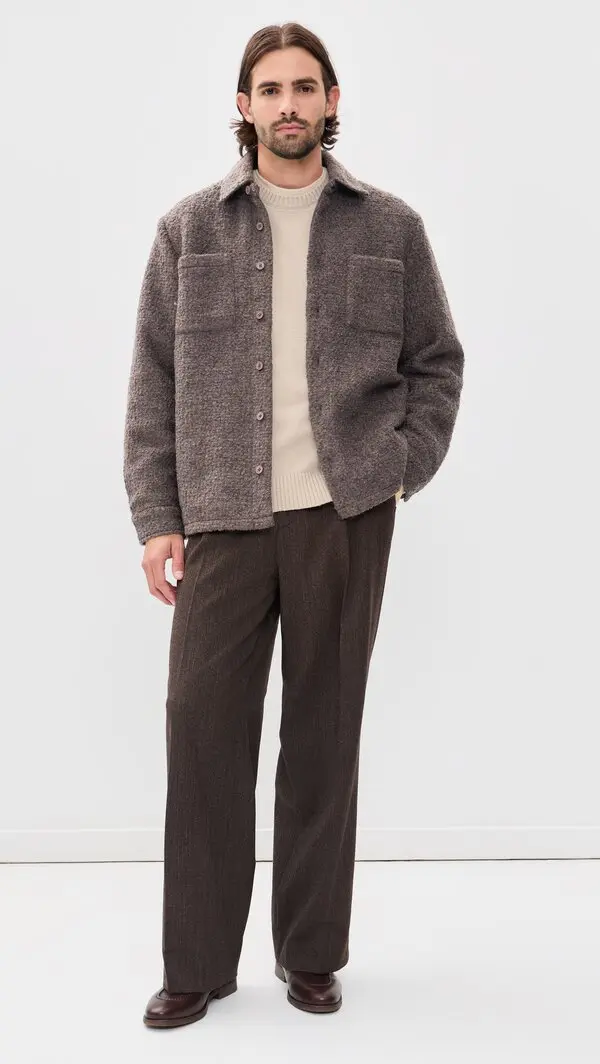 WAX LONDON Mount Bobble Wool Reversible Shacket