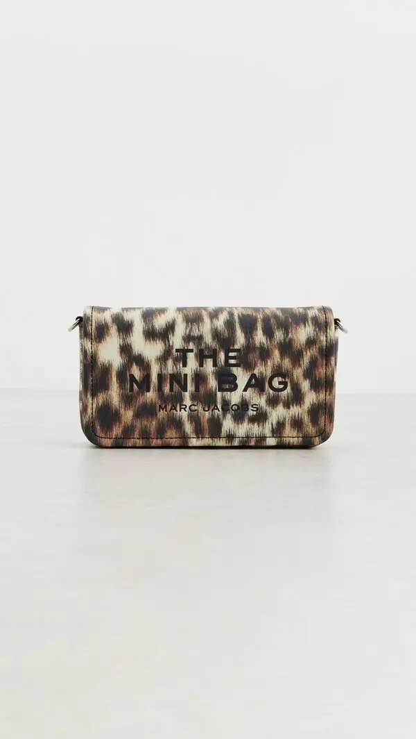 Marc Jacobs Leather Mini Bag In Leopard