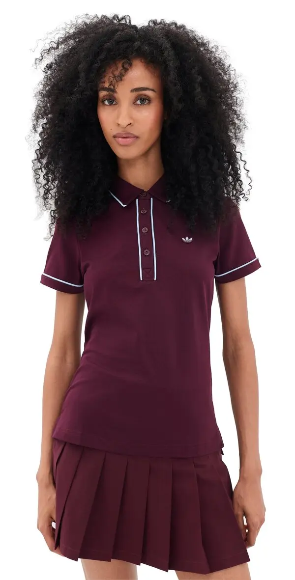 Adidas Originals Solid Polo - Maroon