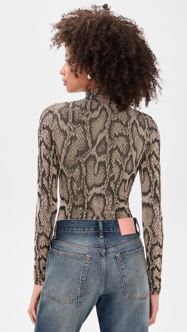 Wolford Shimmering Python Thong Bodysuit