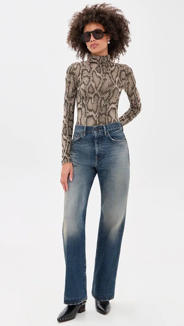 Wolford Shimmering Python Thong Bodysuit