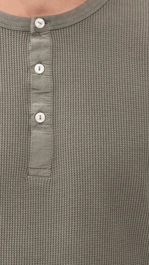 Joe's Jeans Long Sleeve Henley Waffle Tee