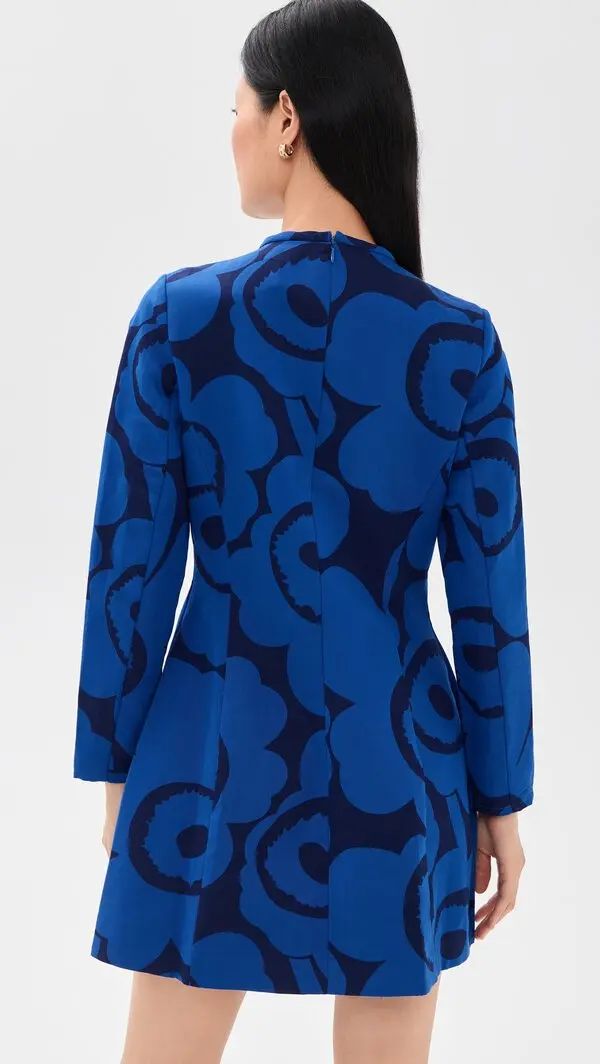 Marimekko Melkein Unikko Dress - Dark Blue/blue