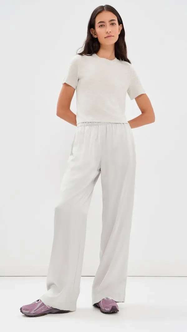 Sablyn Brynn High Rise Pull On Wide Leg Pants - Blizzard