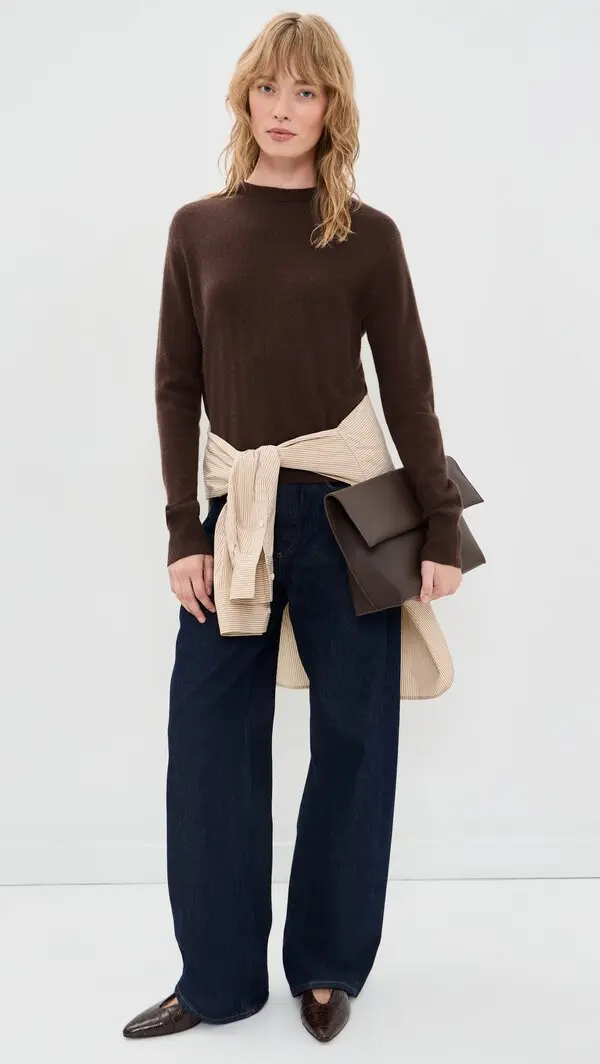 WHITE & WARREN Cashmere Crew Pullover